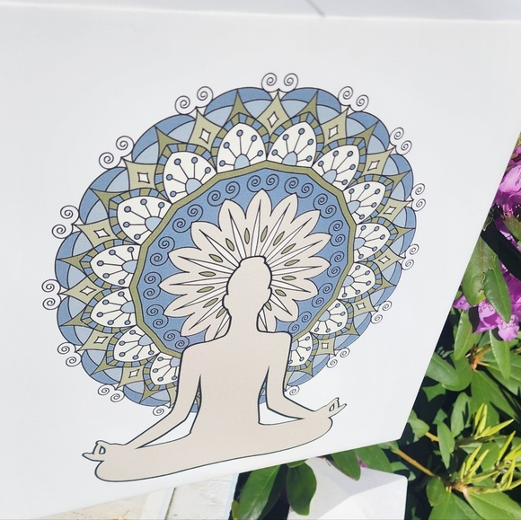 Wall Decor | Mandala Meditation Wall Art In Blue And Cream Real Living ...